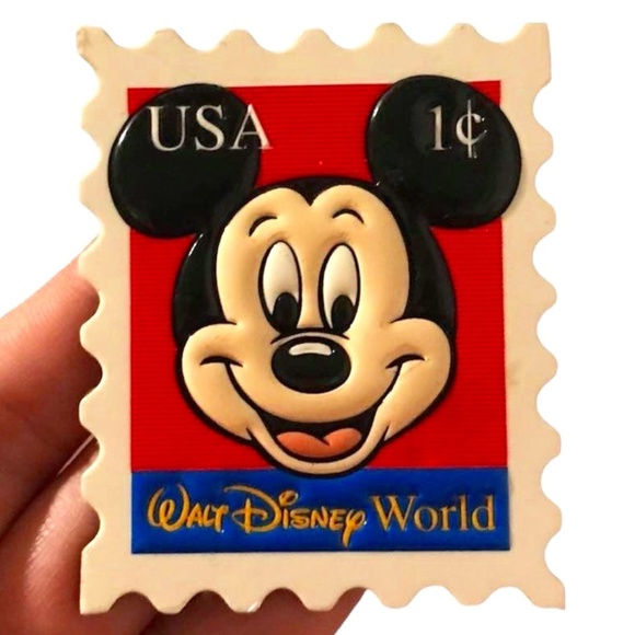 Disney | Art | Vintage Mickey Mouse Walt Disney Cent Stamp Refrigerator ...